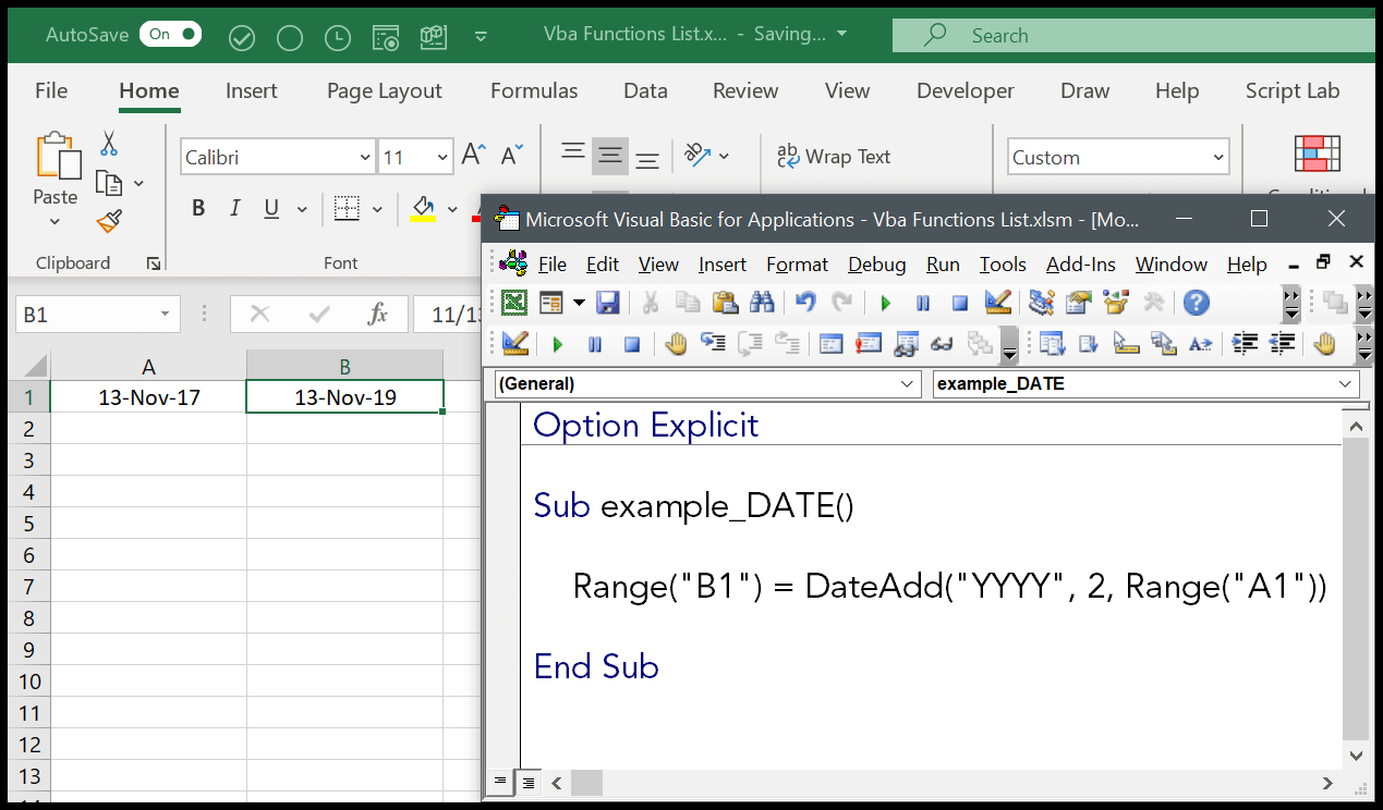 Bagaimana Cara Menggunakan Fungsi VBA DATEADD Sintaks Contoh 